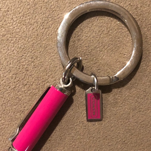 Coach | Accessories | Pink Coach Mini Pen Keychain | Poshmark